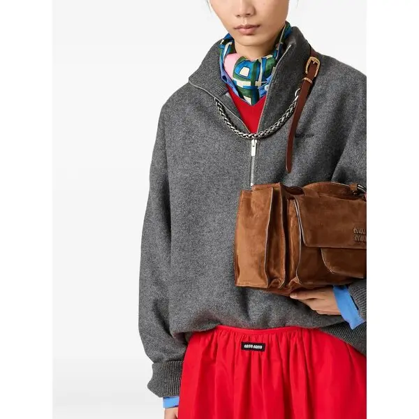 Miu Miu Cashmere Knit Sweater - Gray