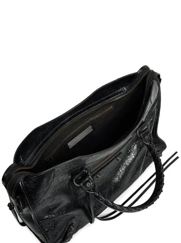 Balenciaga Arena Lambskin Le City Media Bag - Black