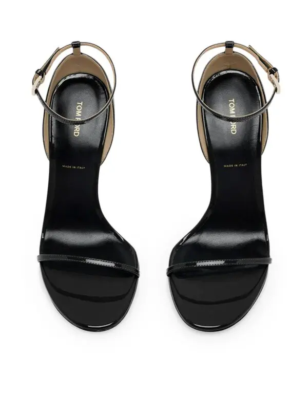 TOM FORD Vertigo Patent Leather Sandal With Ankle Strap