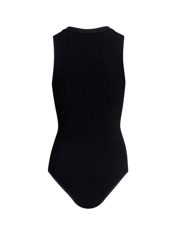 Alaïa Sleeveless Ribbed Knit Bodysuit