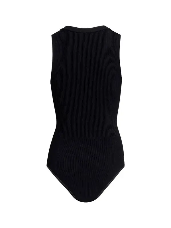 Alaïa Sleeveless Ribbed Knit Bodysuit