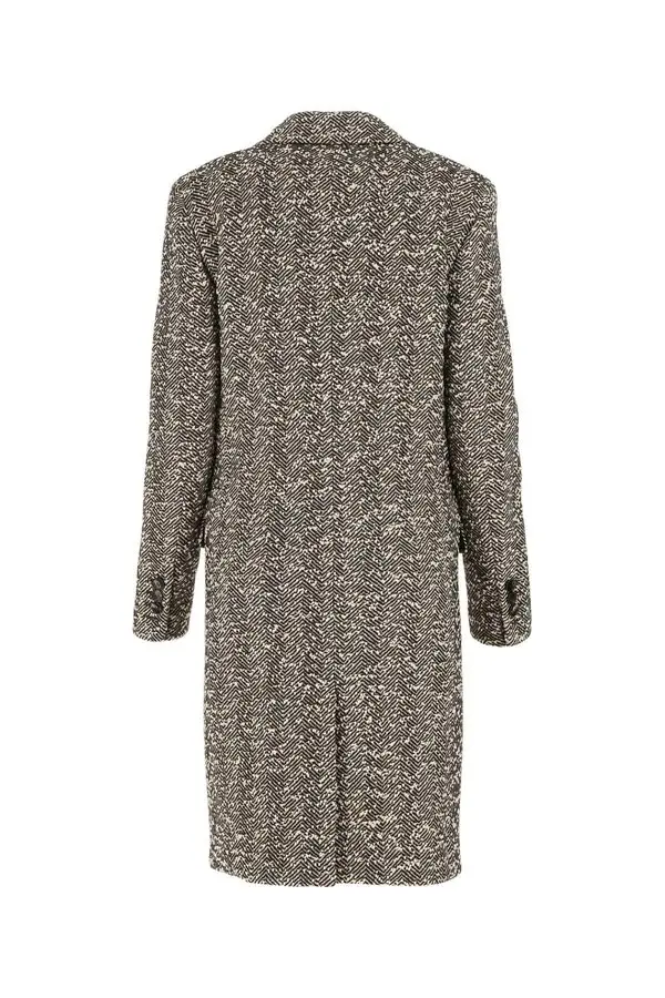 Bottega Veneta Embroidered Stretch Wool Blend Coat