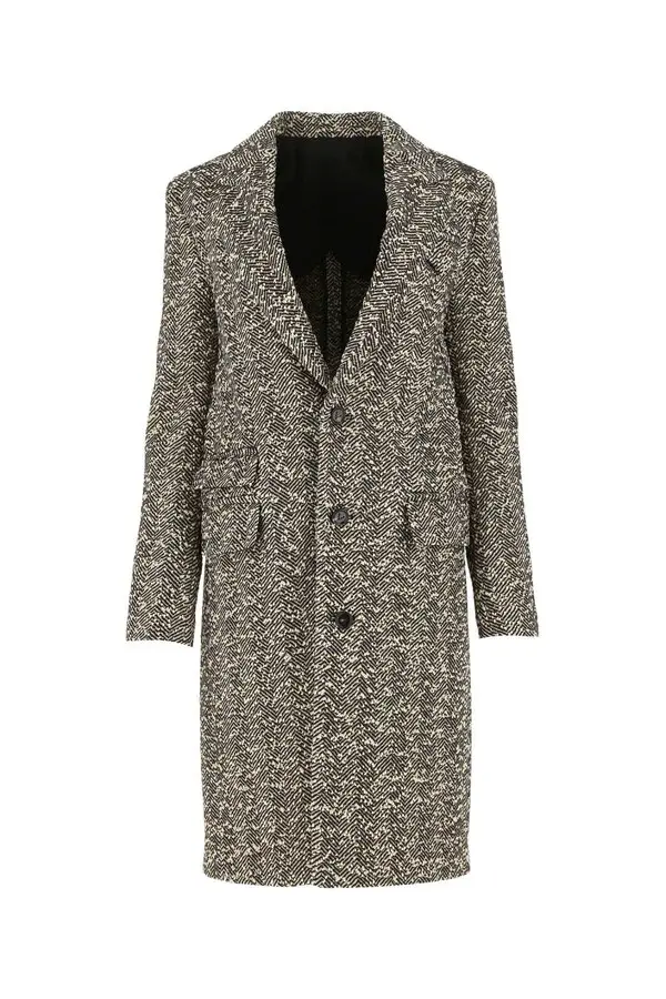 Bottega Veneta Embroidered Stretch Wool Blend Coat - Multicolor