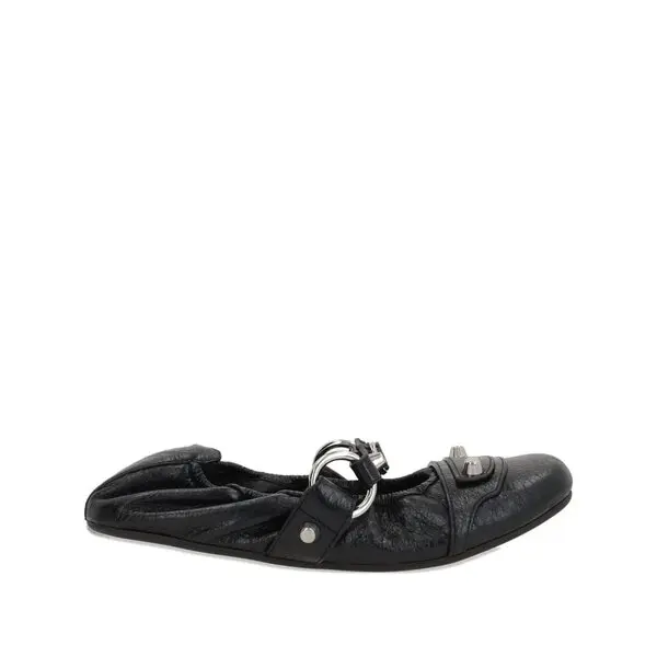 Balenciaga Leather Ballet Flats - Black