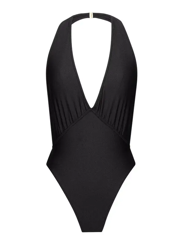 Saint Laurent Swimsuit With Halter Neckline - Black