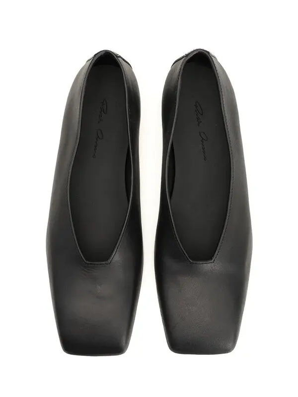 Rick Owens Leather Ballerinas
