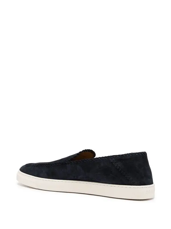 Giorgio Armani Leather Slip-on Sneakers