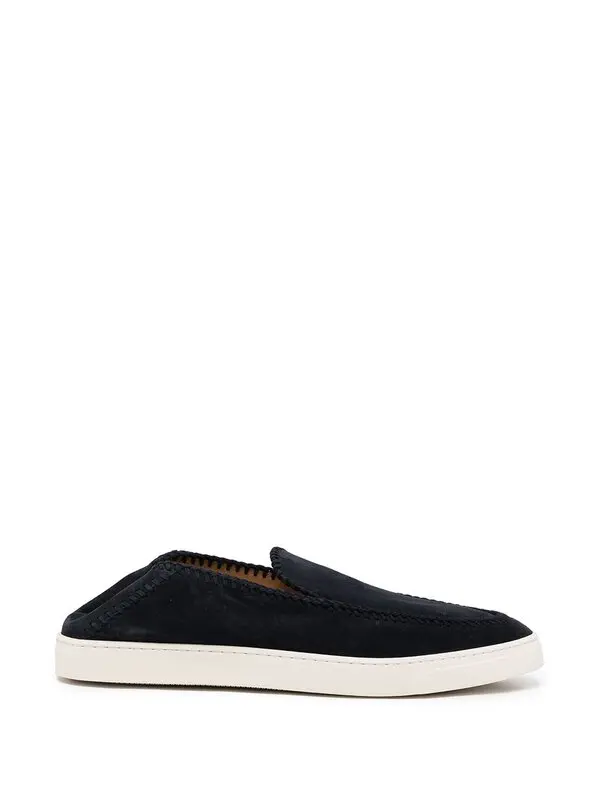 Giorgio Armani Leather Slip-on Sneakers