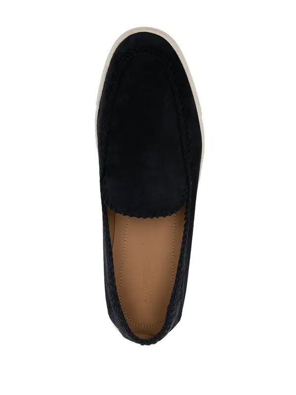 Giorgio Armani Leather Slip-on Sneakers
