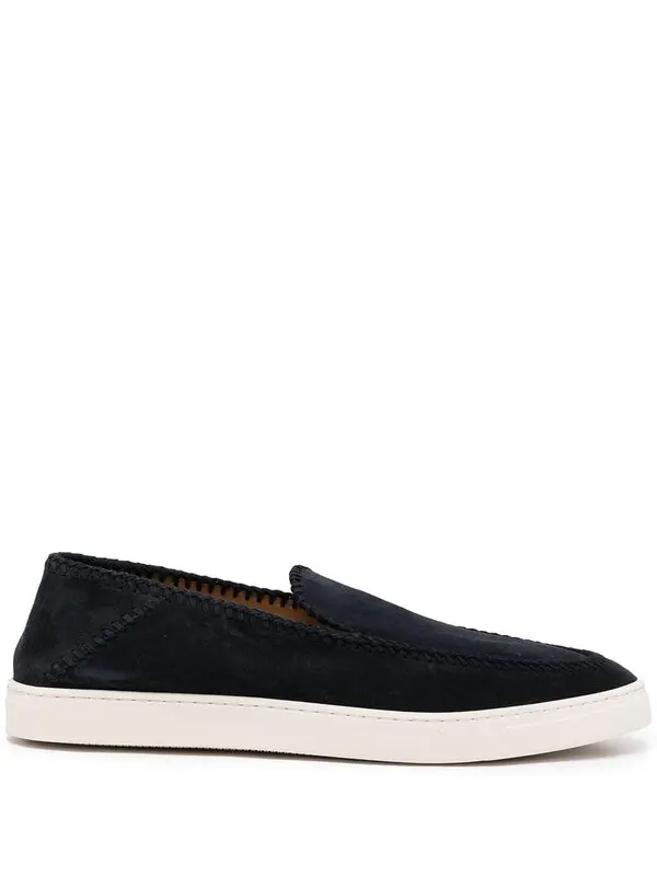 Giorgio Armani Leather Slip-on Sneakers - Multicolor