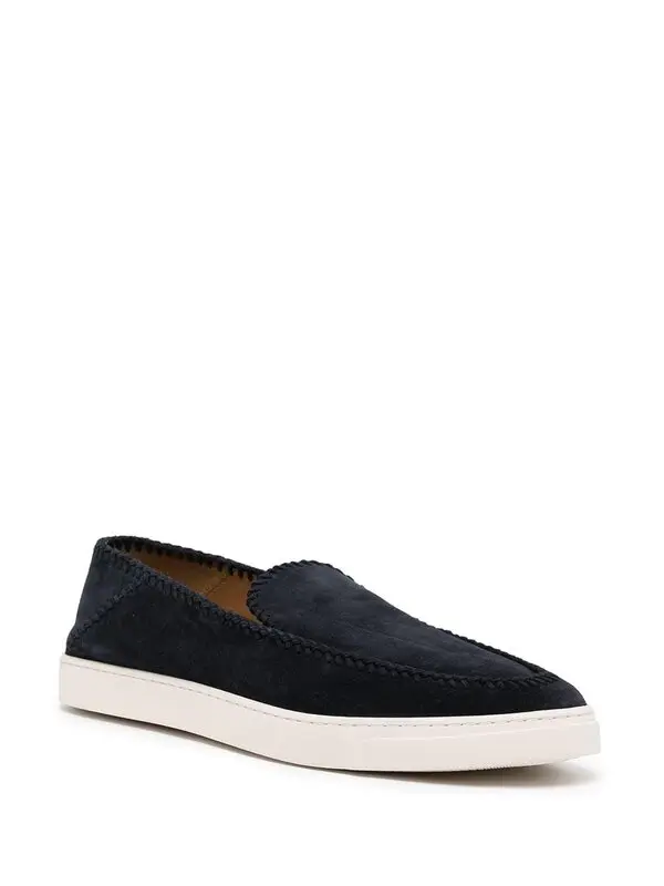 Giorgio Armani Leather Slip-on Sneakers - Multicolor
