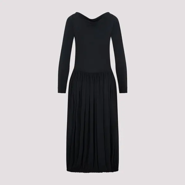 LANVIN Ls Drape Midi Dress