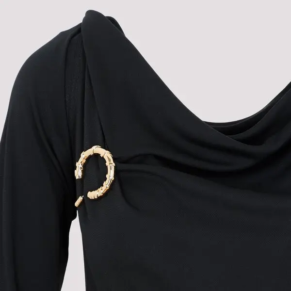 LANVIN Ls Drape Midi Dress