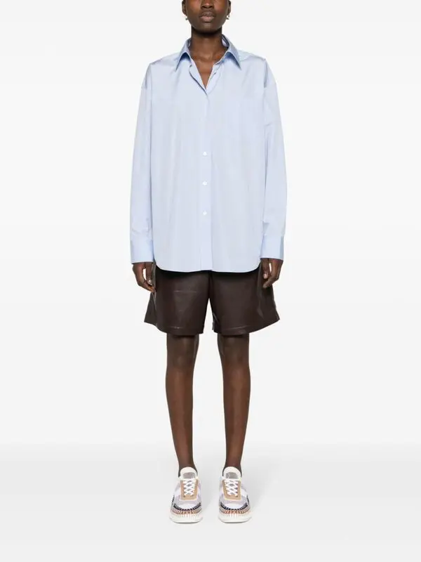 Stella McCartney Oversized Cotton Poplin And Silk Shirt