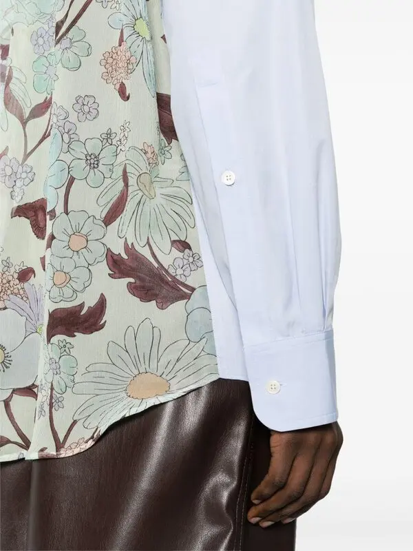 Stella McCartney Oversized Cotton Poplin And Silk Shirt
