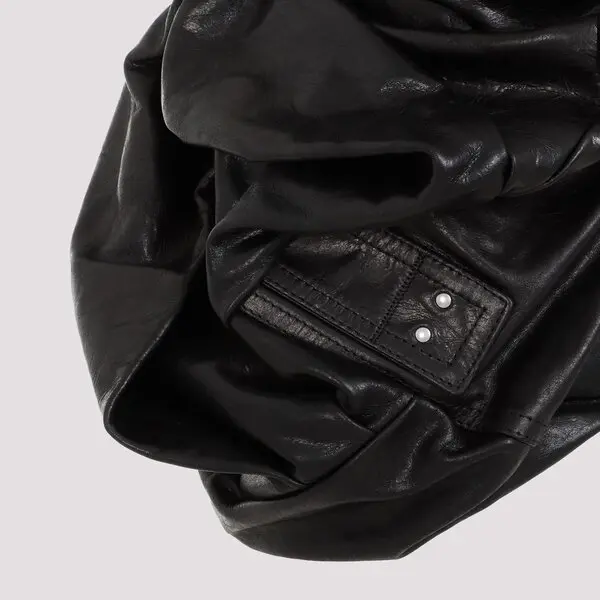 Rick Owens Calf Leather Draper Bustier Top
