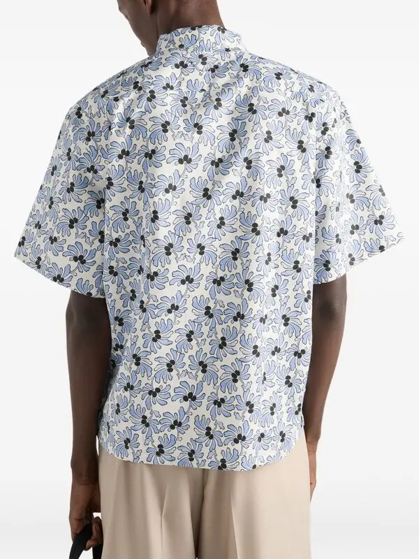 Prada Printed Cotton Blend Shirt