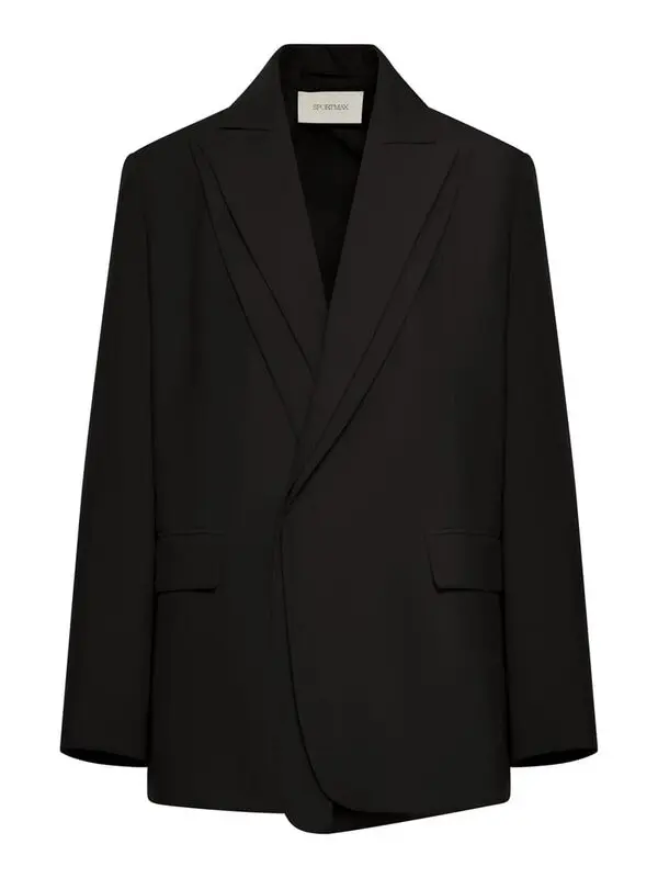 Sportmax Double Collar Blazer In Viscose Blend