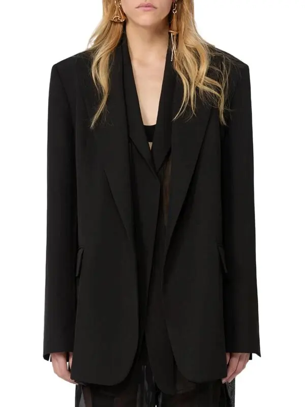 Sportmax Double Collar Blazer In Viscose Blend