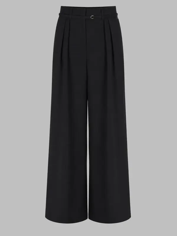 Dries Van Noten Wide Leg Trousers - Black