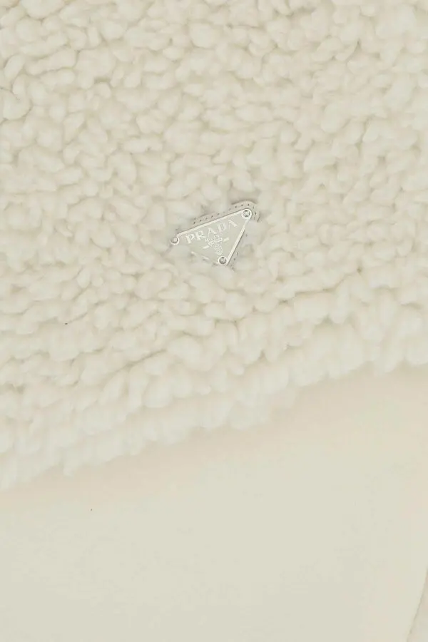 Prada Ivory Teddy Scarf