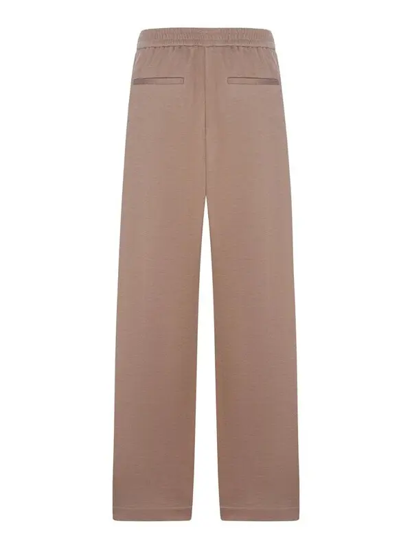 Brunello Cucinelli Wide Leg Trousers With Drawstring - Multicolor