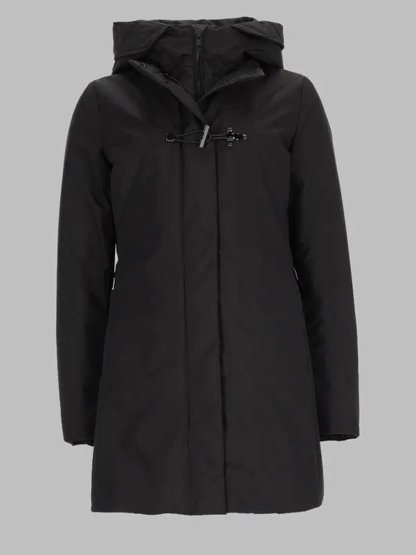 FAY Cappotto Parka Con Cappuccio - Black