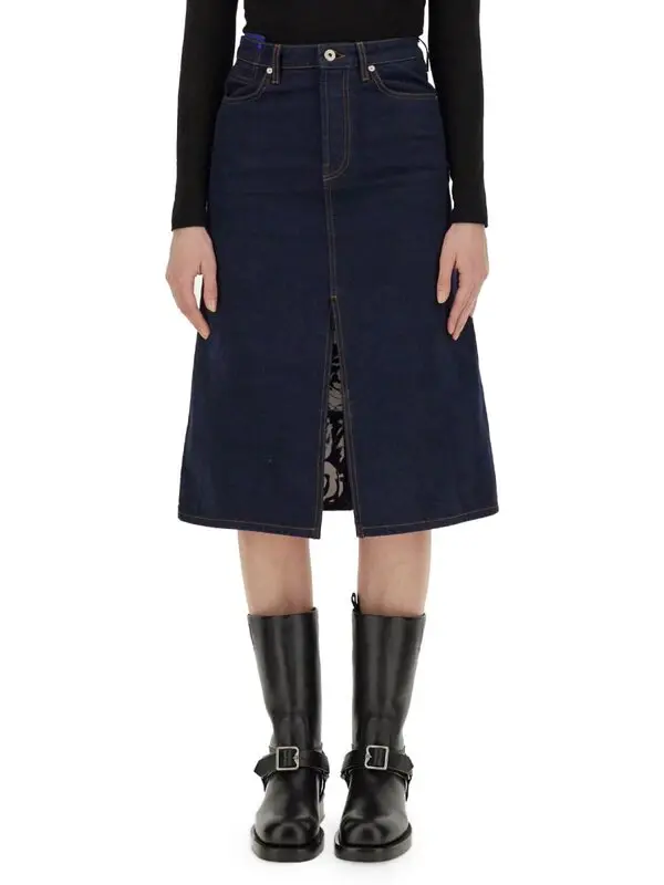 Burberry Denim Skirt - Blue