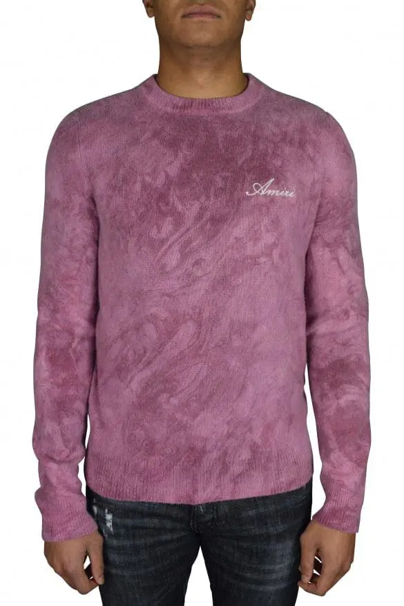 Amiri Cashmere Blend Tie & Dye Crewneck Sweater