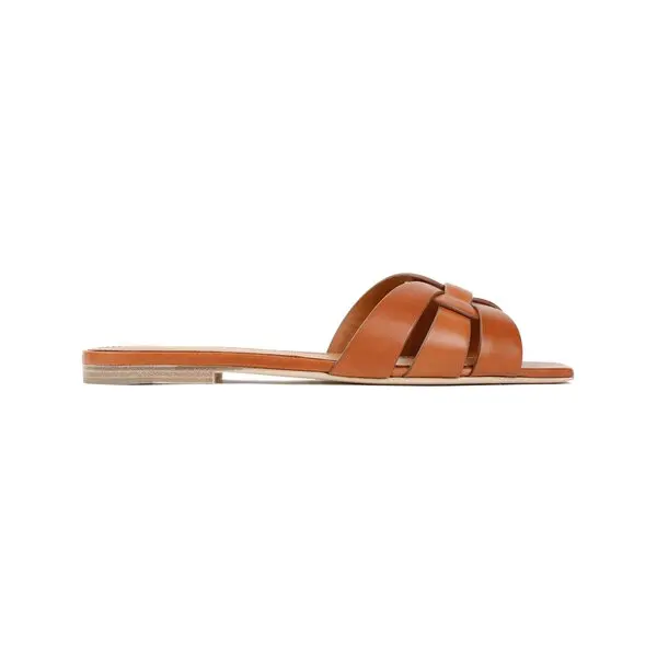 Saint Laurent Leather Tribute Flats - Multicolor