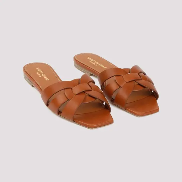 Saint Laurent Leather Tribute Flats