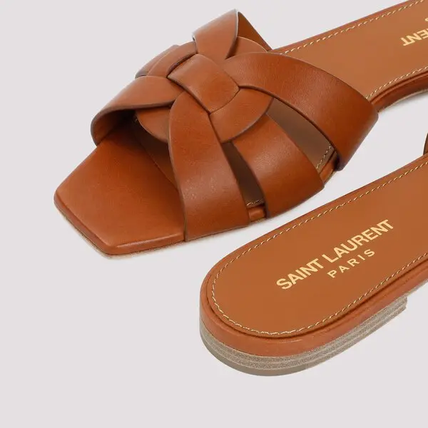 Saint Laurent Leather Tribute Flats