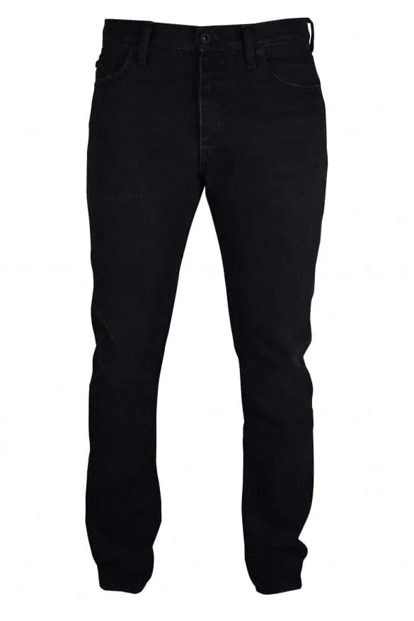 Off-White Slim Fit Straight Cut Jeans - Black