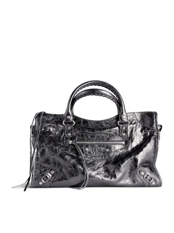 Balenciaga Le City Medium Bag In Steel Grey - Multicolor