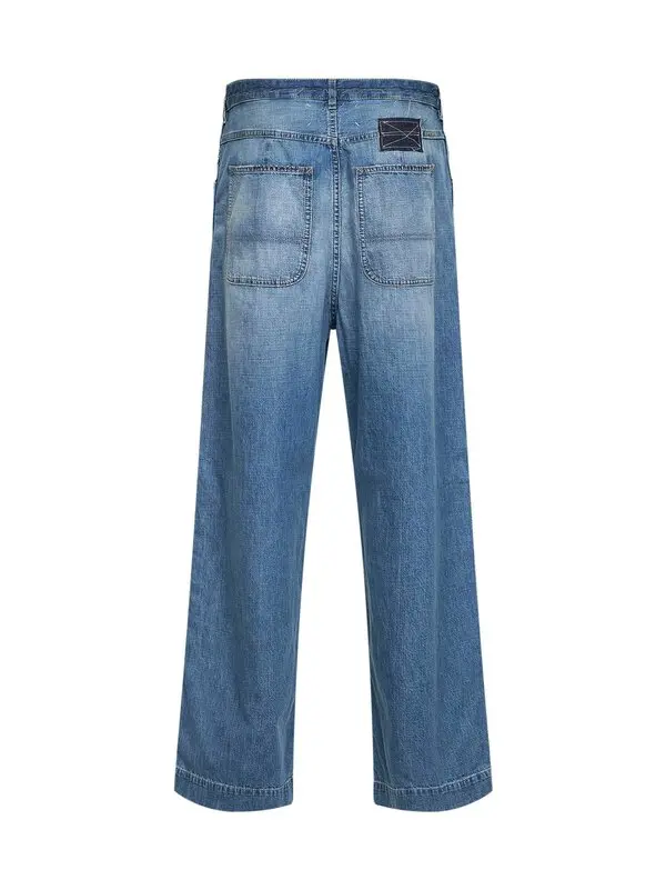 MAISON MARGIELA Vintage Denim Wide-leg Jeans - Multicolor