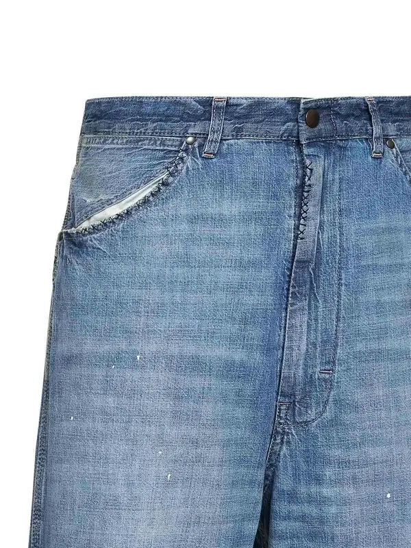 MAISON MARGIELA Vintage Denim Wide-leg Jeans - Multicolor