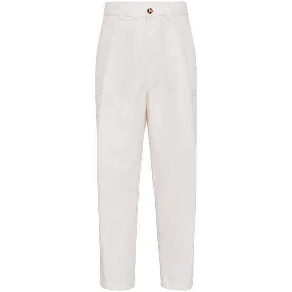 Brunello Cucinelli Trousers Regular & Straight-leg Trousers - White