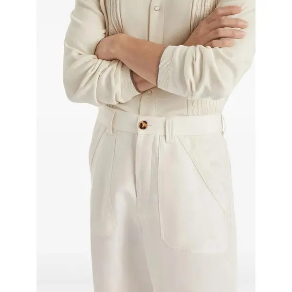 Brunello Cucinelli Trousers Regular & Straight-leg Trousers - White