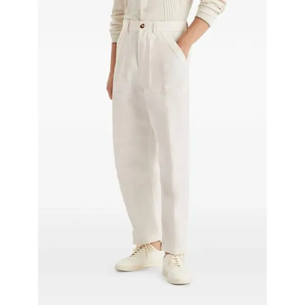 Brunello Cucinelli Trousers Regular & Straight-leg Trousers - White