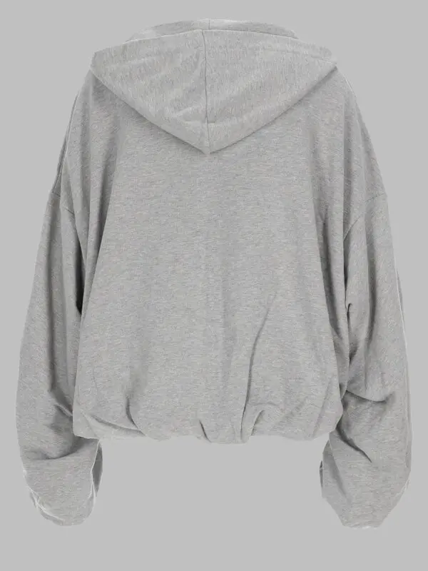 Dries Van Noten Felpa In Cotone Con Zip - Gray