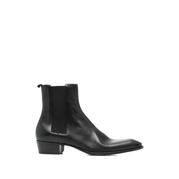 Saint Laurent Leather Chelsea Boot - Black