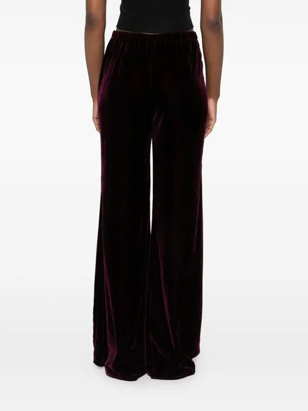 FORTE_FORTE Smooth Velvet Flared Trousers - Multicolor