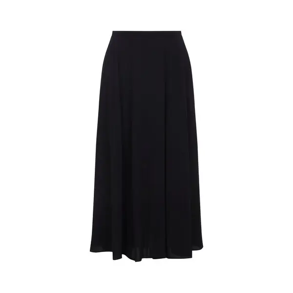 Alberta Ferretti Georgette Midi Skirt - Black