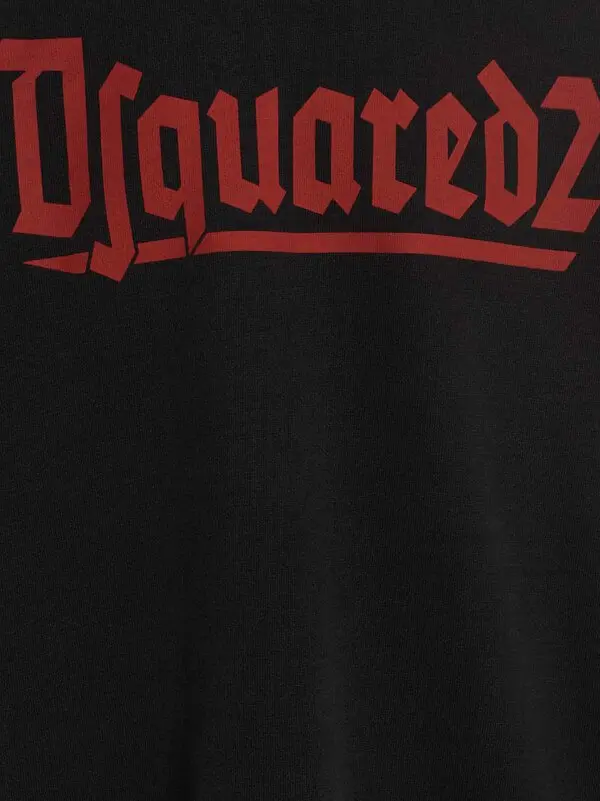 Dsquared2 Cotton Oversized Hoodie - Black