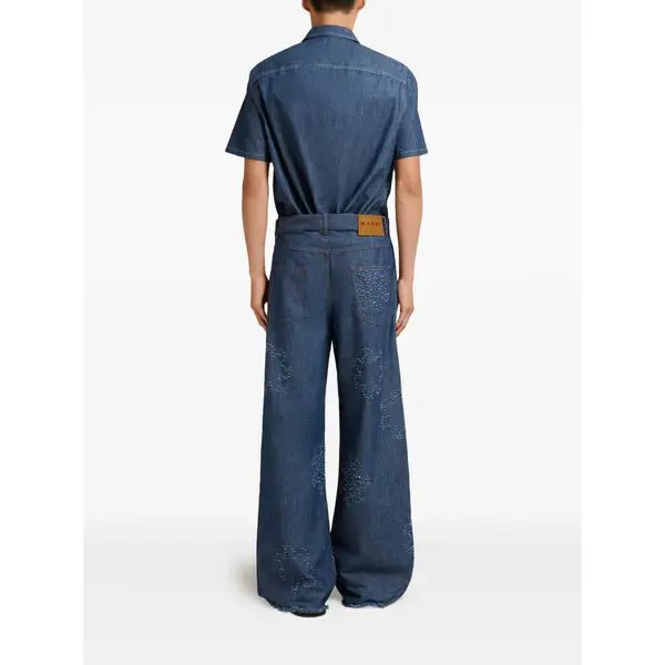 Marni Denim Wide-leg Jeans - Blue