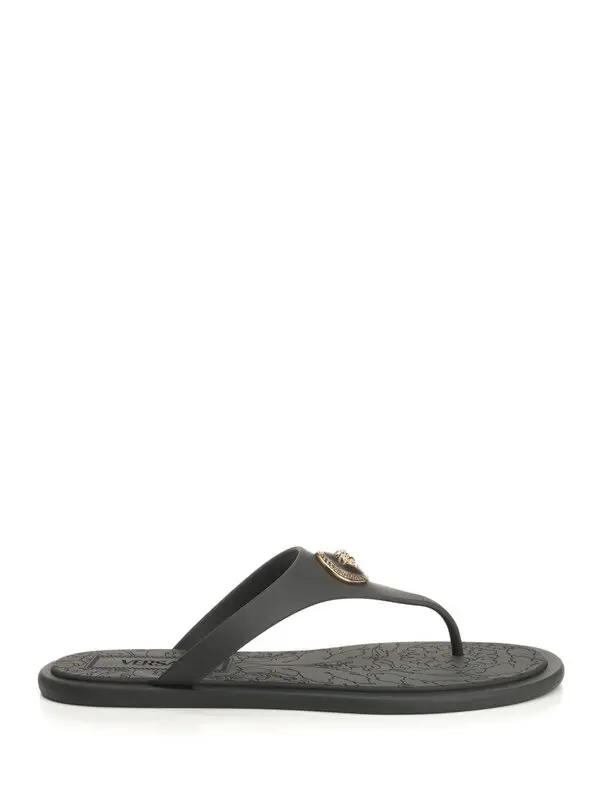 Versace Rubber Slides - Black
