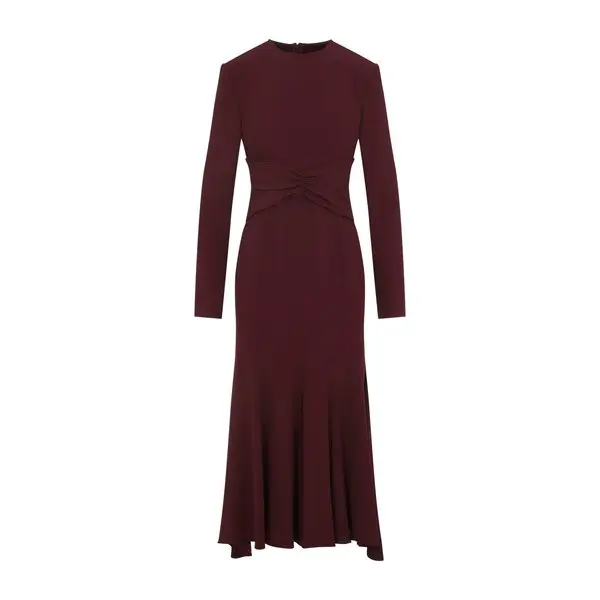 Alberta Ferretti Satin Midi Dress