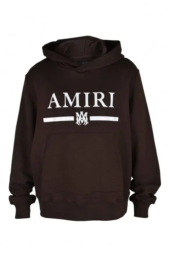 Amiri Logo Cotton Hooded Sweatshirt - Brown