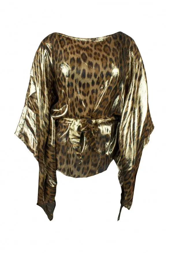 Roberto Cavalli Silk Kaftan - Gold