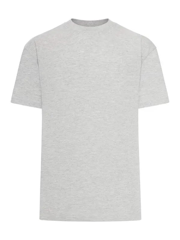 Saint Laurent Oversized Cassandre T-shirt In Cotton Pique - Gray